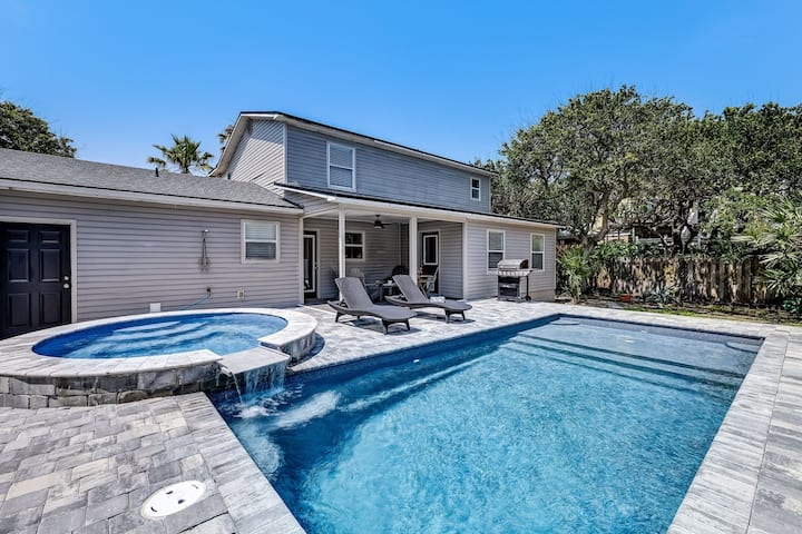 Florida Breeze |Pool & Jacuzzi| 2-min Walk To Bch - 세인트오거스틴