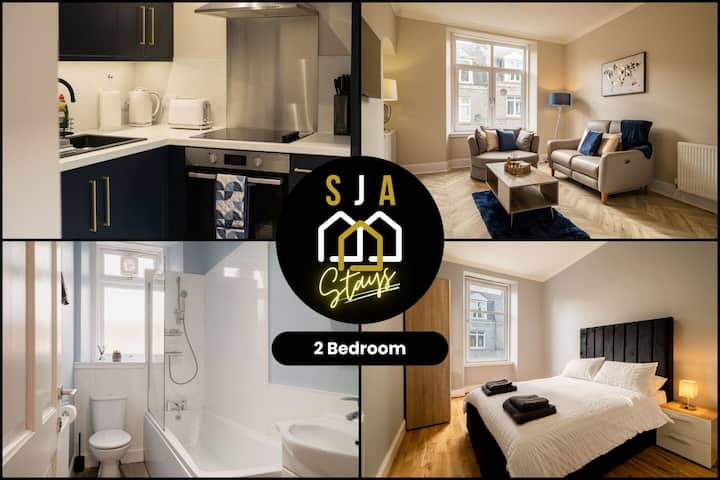 Modern City Stay | Sja Stays | 2 Bed Apartment - Aberdeen Airport (ABZ)