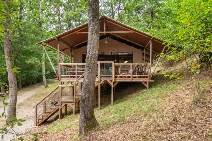 Tente Lodge Xl Luxe Safari 4 Pièces 6 Personnes - Lavelanet