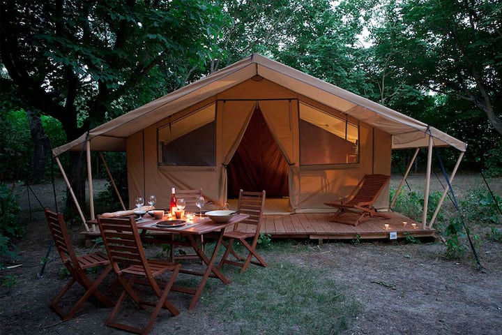 Tente Lodge Cotton Nature 3 Pièces 5 Personnes Sa - Lavelanet