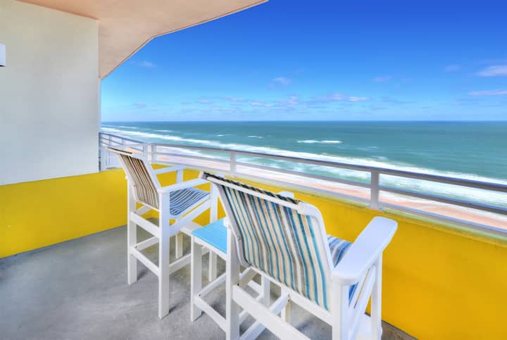 Oceanfront Balcony | Lazy River |Ocean Walk Resort - Daytona Beach, FL