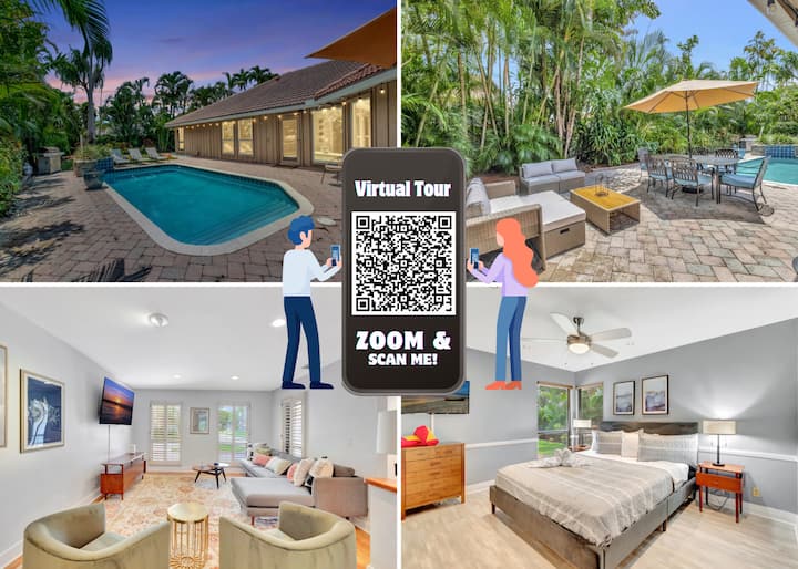 Idyllic Boca Pool Home: 4/2.5 + Study-fau & Mizner - Boca Raton, FL