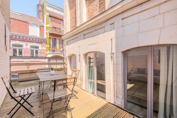 Triplex Atypique, Proche Grand Place Avec Terrasse - Lille