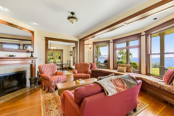 5br  Waterfront Home With Mountain Views, Firepit - Whidbey Island, WA