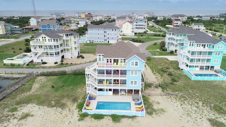 Oceanfront | Private Pool | Theater | Elevator - Rodanthe, NC