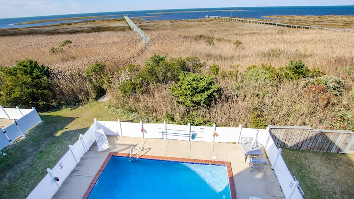 Soundfront | Elevator | Private Pool | Hot Tub - Waves, NC