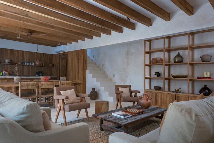 Boho 3br Villa | Organic Design | Gated & Rooftop - Tulum