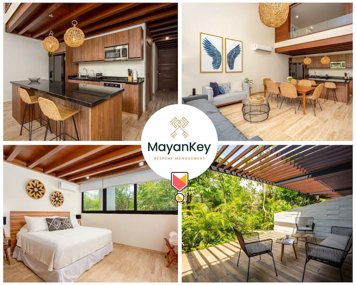 Modern 3br Playacar | Huge Pool | Gym | Sleeps 8 - Playa del Carmen