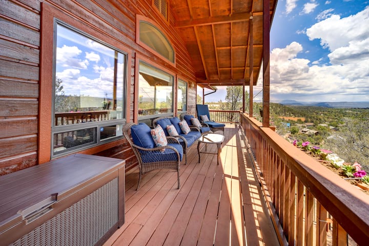 Fire Pit & Views: ‘Falconcrest’ Cottage In Payson! - Payson, AZ