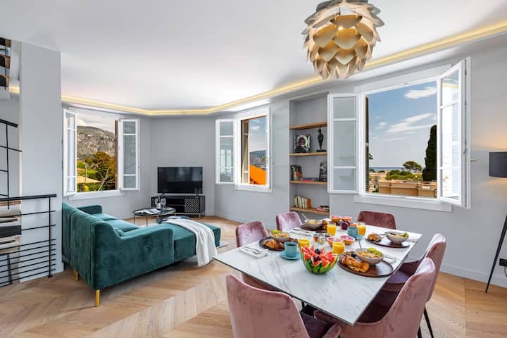 H Sauvan - Villa Design Piscine Vue Mer - Plage de Saint-Jean-Cap-Ferrat