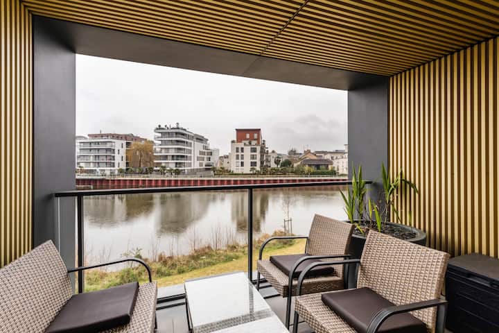 Le Panoramique - Appt De Standing Avec Vue Vilaine - Rennes