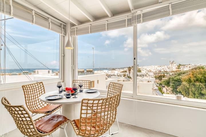 Sandy Studio With View In Naousa - 파로스