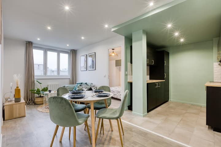 Le Colbert - Appt Moderne Pour 4 Voyageurs - Bobigny