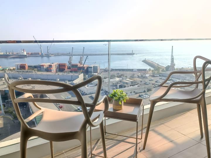 Hom I 2d2b Con Terraza/parking Y Vista Al Mar Pnm - Antofagasta, Chile