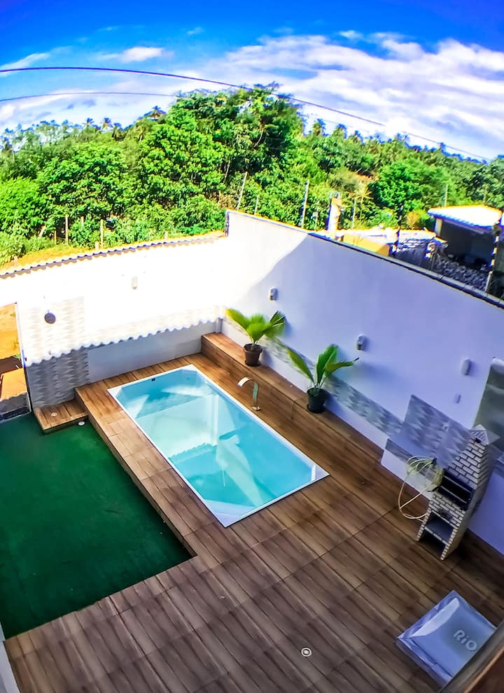 Casa Com Wi-fi E Piscina Perfeita Em Camaçari/ba - Camaçari
