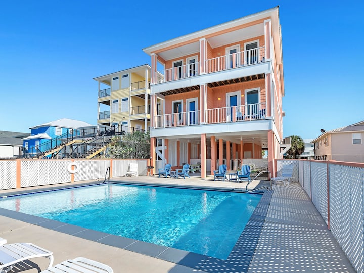 Casa Playa, West. 6br. Pool! Beachview Duplex - Gulf Shores, AL