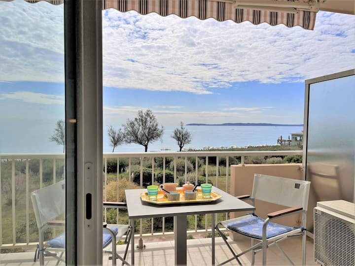Studio Cabine Vue Mer Clim, Terrasse, Parking - Bormes-les-Mimosas