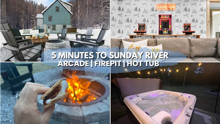 Brand New 4br- Fire Pit, Hot Tub, Game Room. - Bethel, ME