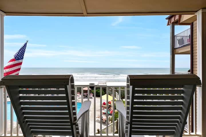 New! Ocean Front Condo 2nd Floor - North Topsail Beach, NC