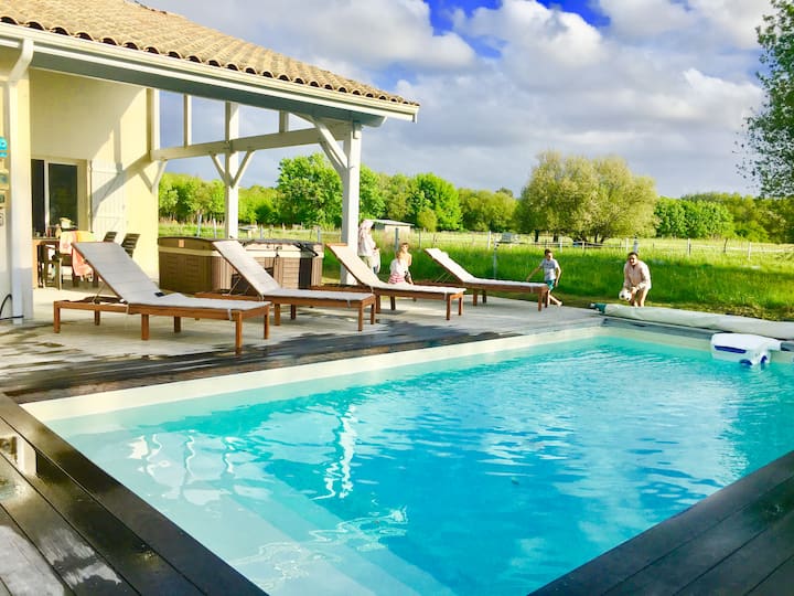 Villa Landaise Piscine Chauffée&jacuzzi Près Plage - Sainte-Eulalie-en-Born