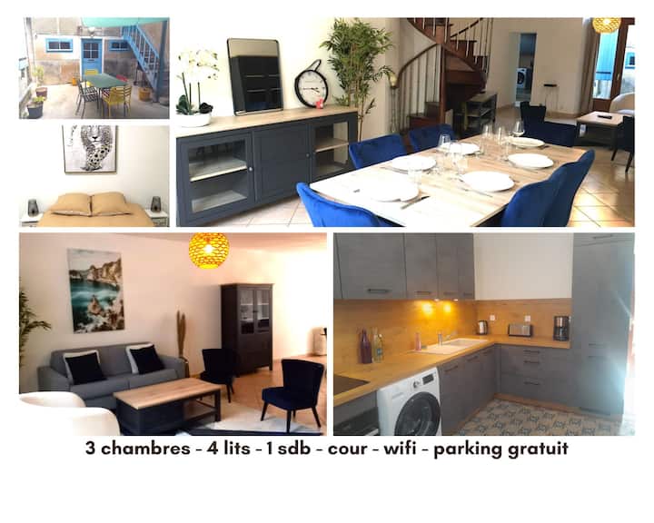 Belle Maison 3 Chb-8 Pers-cour-wifi-vatan Centre - Indre