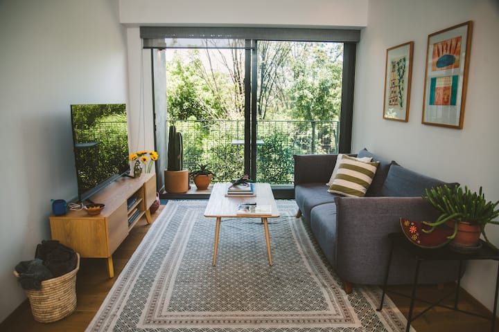 B201- Stylish 2br With Balcony, Gym, Rooftop - Mexico City