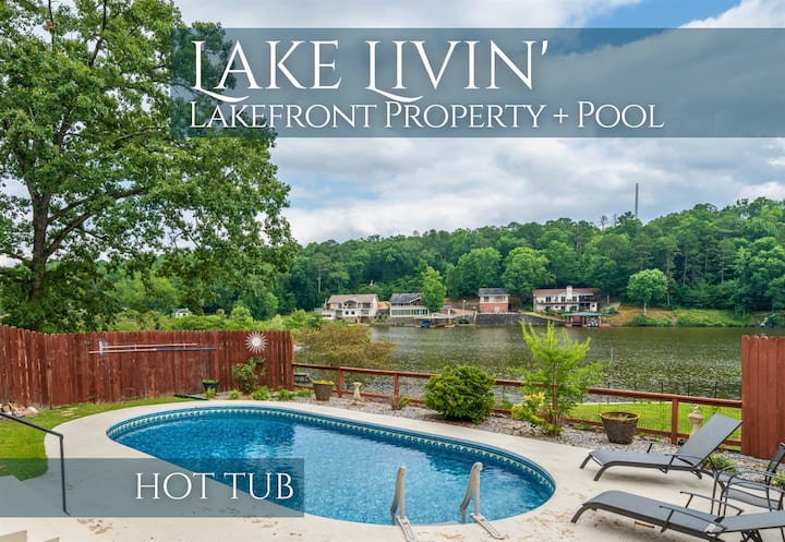 Serene Lakefront Escape With Pool & Hot Tub - Hot Springs, AR