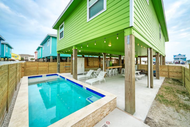 Priv Pool+patio Lounge, Sunset Views | Green Gecko - Port Aransas, TX