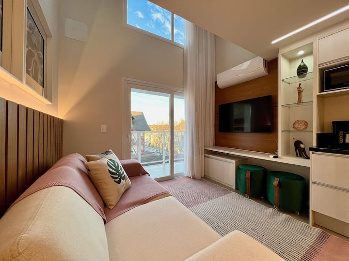 Maravilhoso Loft 235 1 Suíte Centro By Achei - Canela
