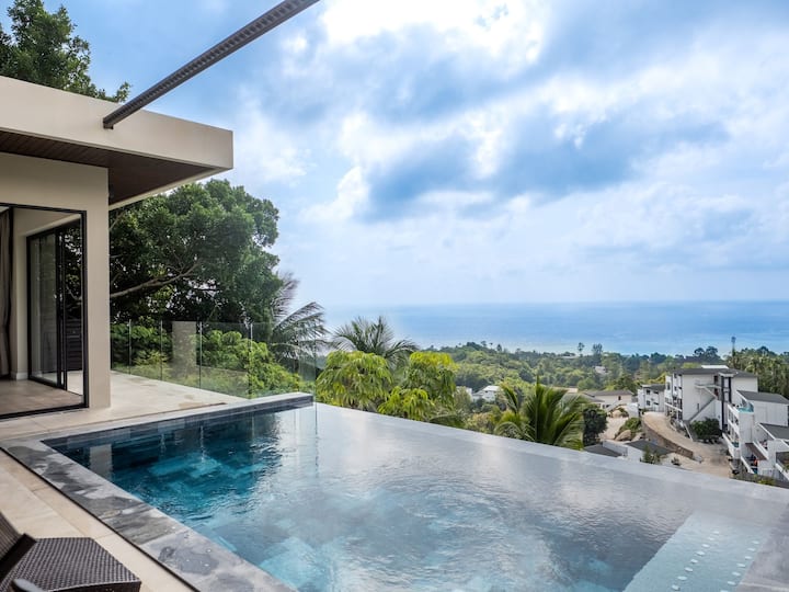 Villa Malo 3br Infinity Pool & Panoramic Sea View - 사무이섬