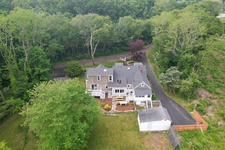 Secluded 3br Cape House | Outdoor Fire Pit - Great Herring Pond, MA