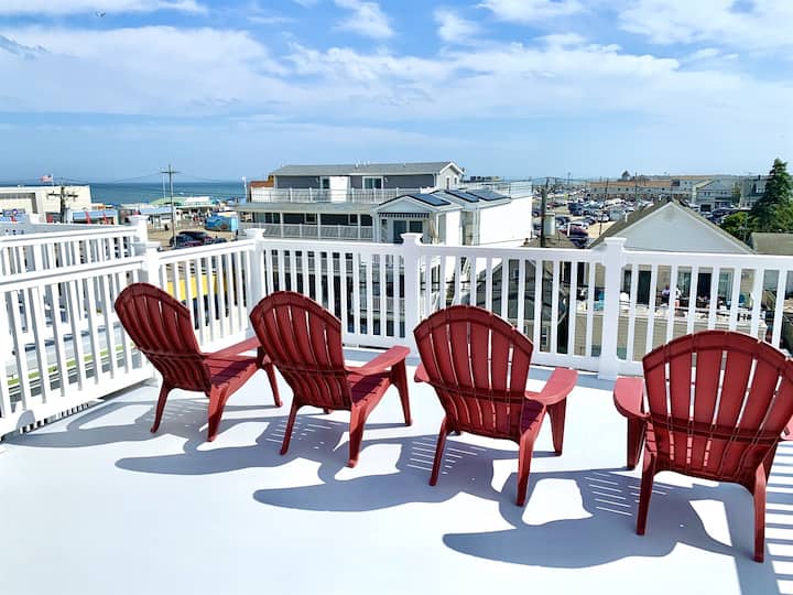 Steps To Boardwalk! Rooftop + Balcony Ocean Views - Seaside Heights, NJ