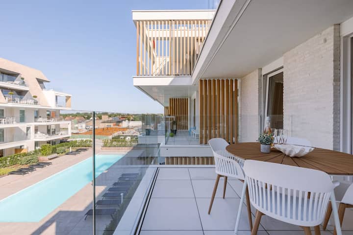 Beautiful Apartment With Pool, Terrace And Parking - Nieuwpoort