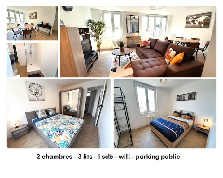 Meublé Cosy-2chb-6 Pers- Wifi- Centre Ville (4) - Châteauroux