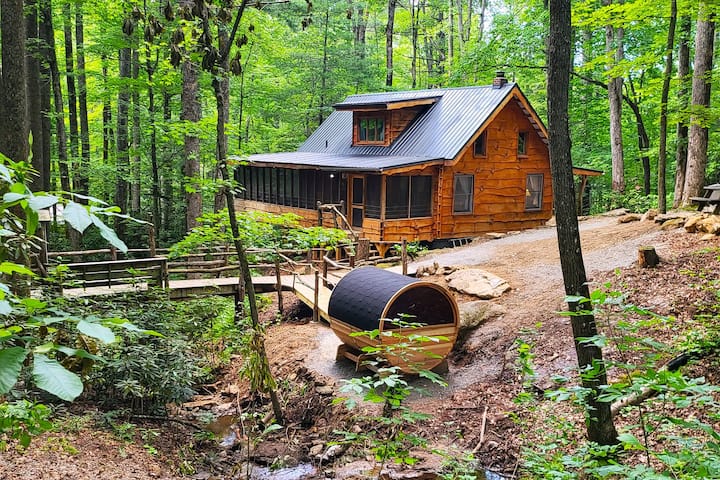 Ma & Pa's Cabin At Cabin Fever In Nc! - Saluda, NC