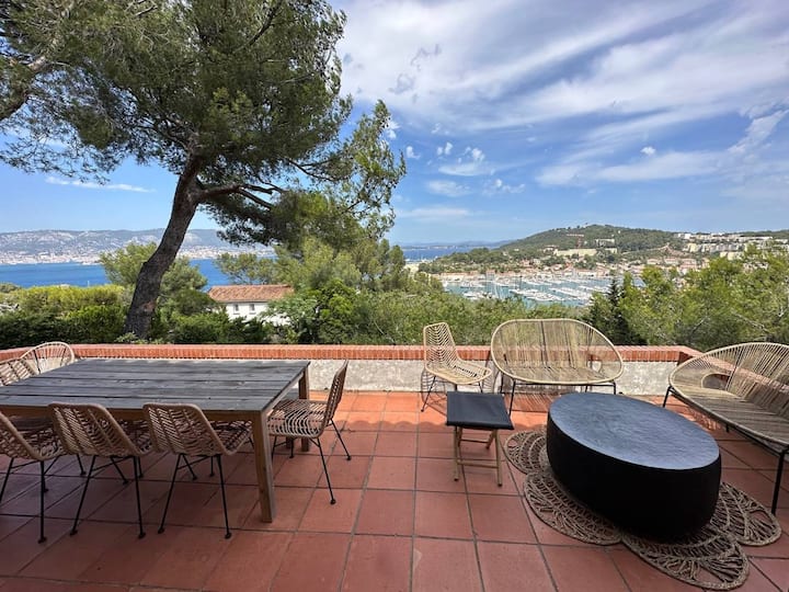 Villa Vue Mer, 3 Chambres, Terrasse, Wifi - Toulon