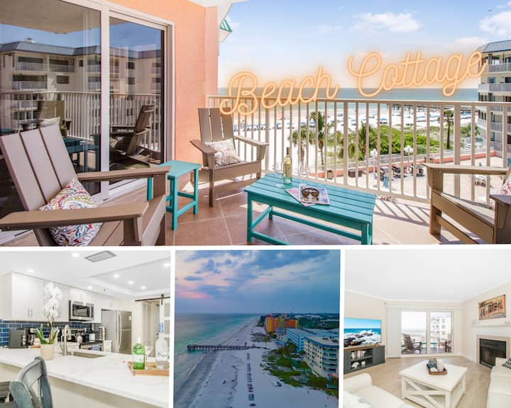 3br 2ba Gulf Front Heated Pool - No Storm Damage - Redington Shores, FL