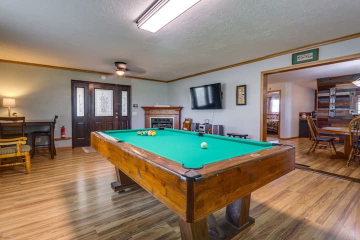 Charming Kaw Lake Country Home W/ Game Room! - 7 Clans Casino Newkirk Water Park