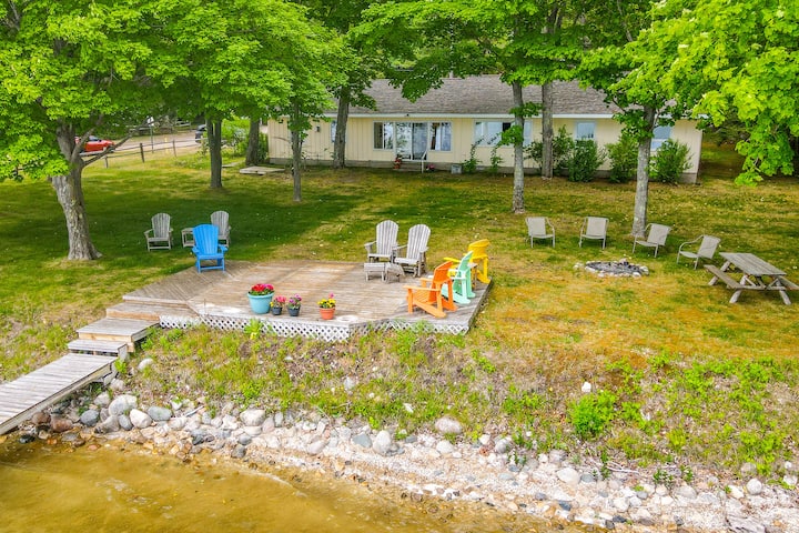 Waterfront Torch Lake Cottage W/ Dock & Fire Pit! - Torch Lake, MI