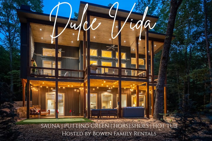 Mtn Modern W/view~4 King Suites~sauna~puttinggreen - Blue Ridge, GA