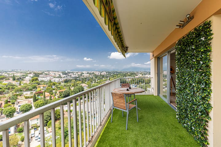 2 Pièces Style Loft - Vue Panoramique Piscine & Ga - Antibes