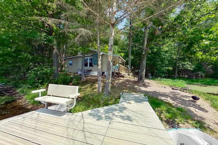 2br Lakefront Cabin W/row Boat & Grill - Dogs Ok - Rhinelander, WI