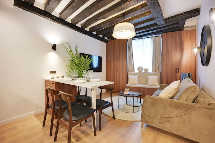Charmant Appartement- 1br/4p - Ac - Marais/vosges - Paris