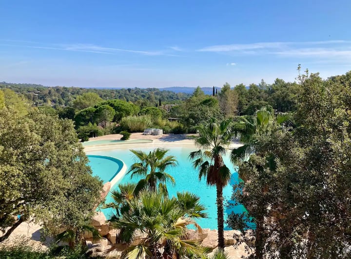 Cocon Lumineux Avec Jardin Et Vue Sur Mer - Grimaud