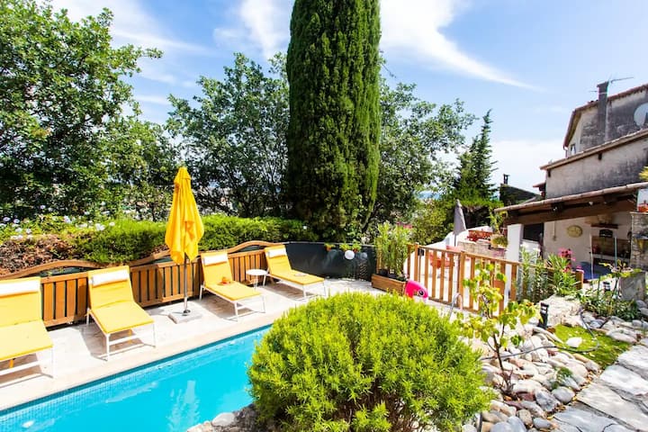 Maison 2p Ac, Vieux Bourg, Vue Mer, Piscine, Sauna - Cagnes-sur-Mer