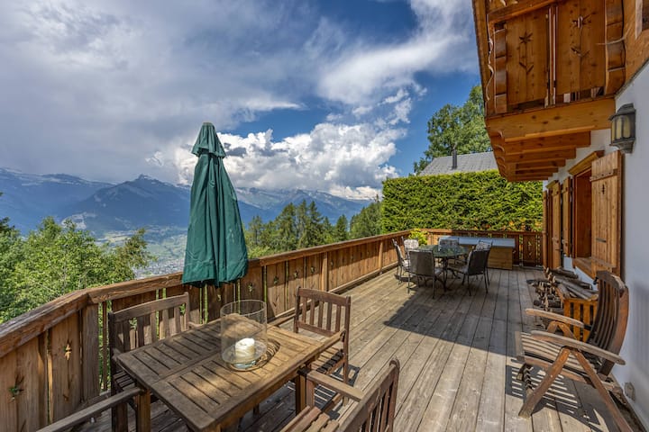Chalet La Vue - Hammam, Animaux Admis, Belle Vue - Nendaz