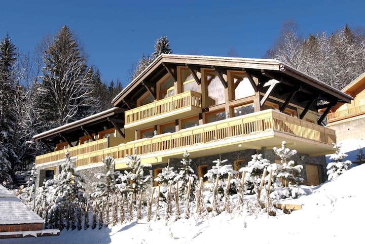 Chalet Serena, Stunning View, 14 Guests Pool & Spa - Les Houches