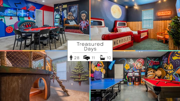 Spacious Villa W/ Game Rooms & Pool - 達文波特