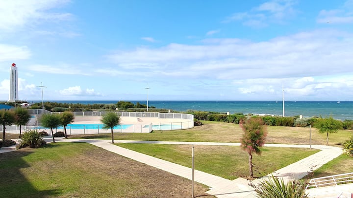 Grand Bleu-studio Vue Sur Mer - Piscine - Les Sables-d'Olonne
