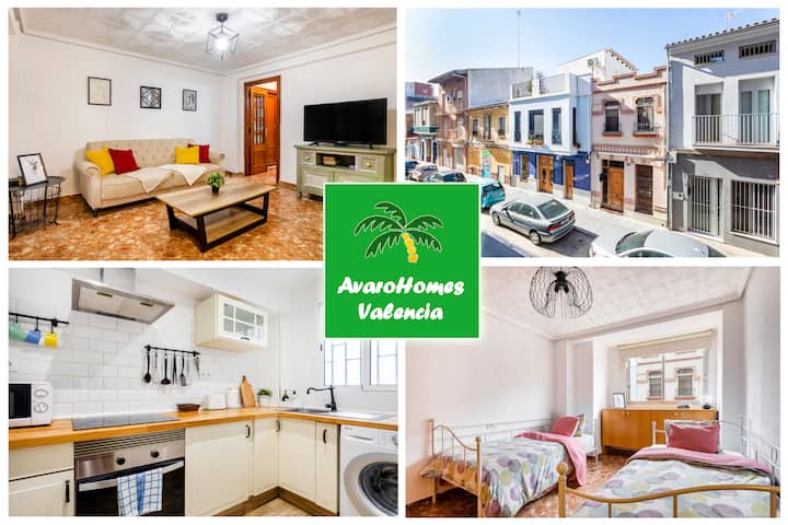Big Flat At Beach Terrace And Balcony - Avarohomes - Valencia
